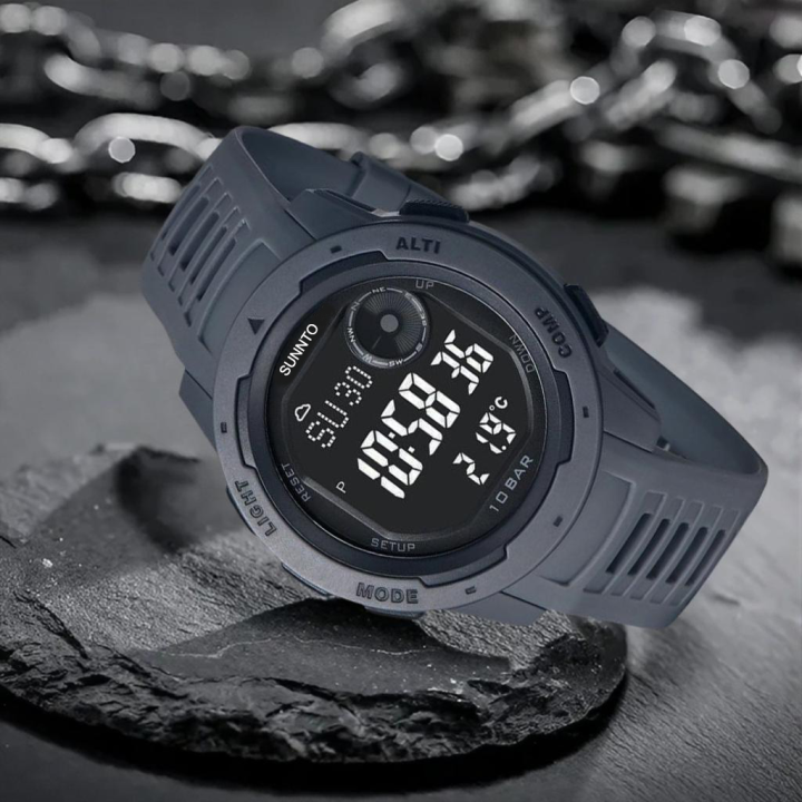 MG-Jam tangan pria sport SUNNTO digital tali karet D;4,6cm anti air ...