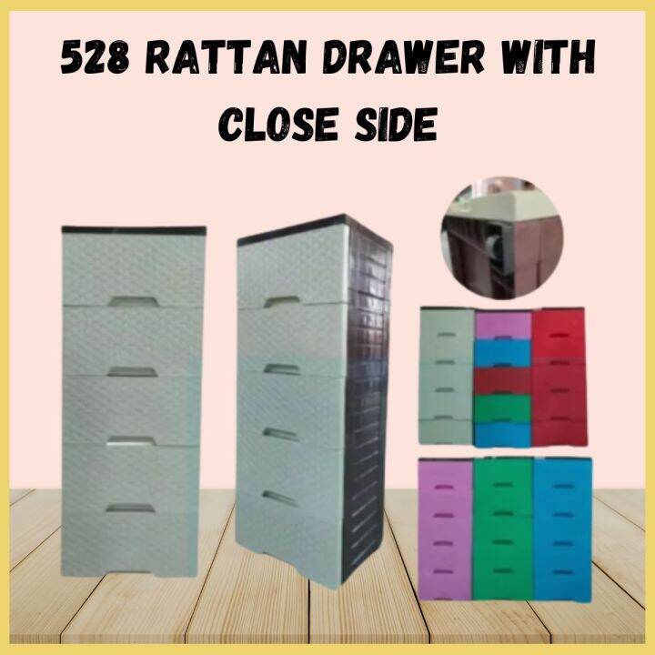 528 RATTAN DRAWER WITH CLOSE SIDE/SPACE SAVERS/ORGANIZER/LAGAYAN NG ...