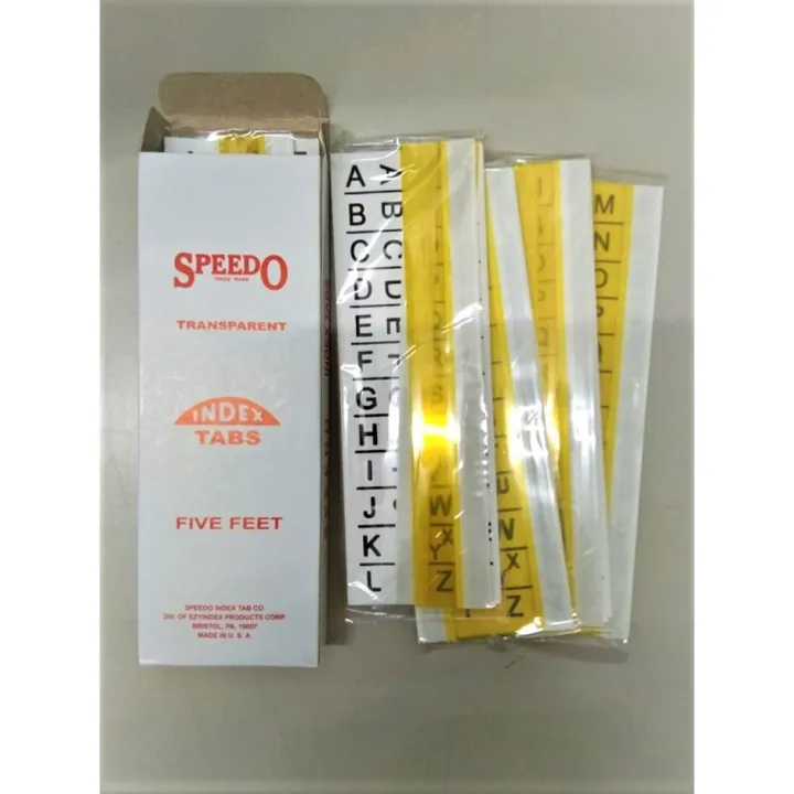 LnJ - Speedo Index Tabs (5 pcs) | Lazada PH