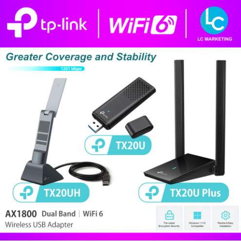 TP-Link TL-Archer TX20U│TX20UH│TX20U Plus AX1800 High Gain Dual Band Wi ...