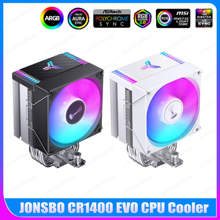 JONSBO CR-1400 EVO ARGB 4 Heat Pipe Tower 5V 3 Pin CPU Cooler for Intel ...