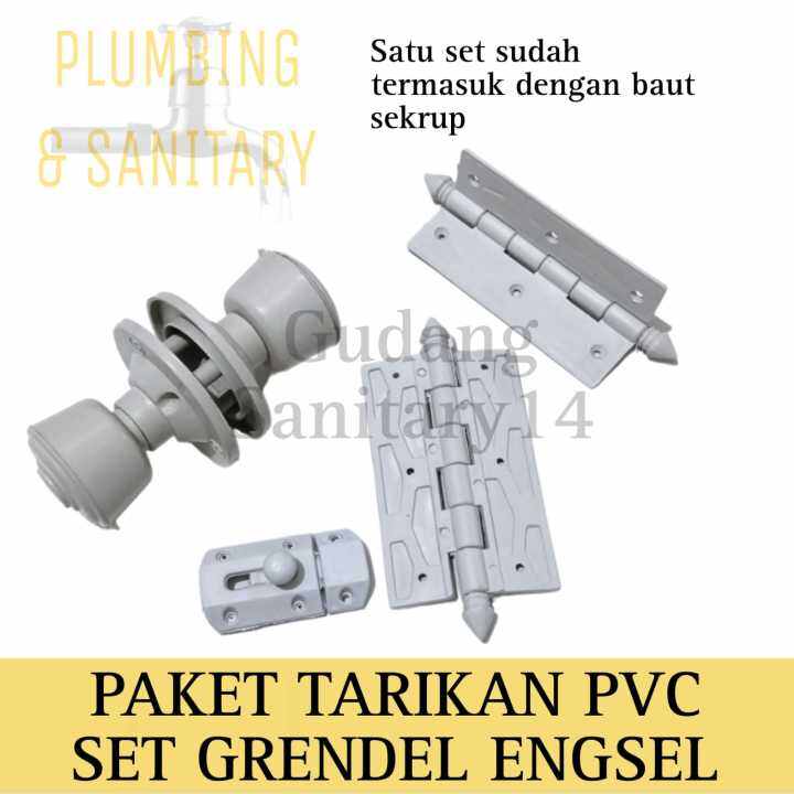 Paket tarikan pintu pvc grendel pintu pvc 2 inch engsel pintu pvc 4 in ...