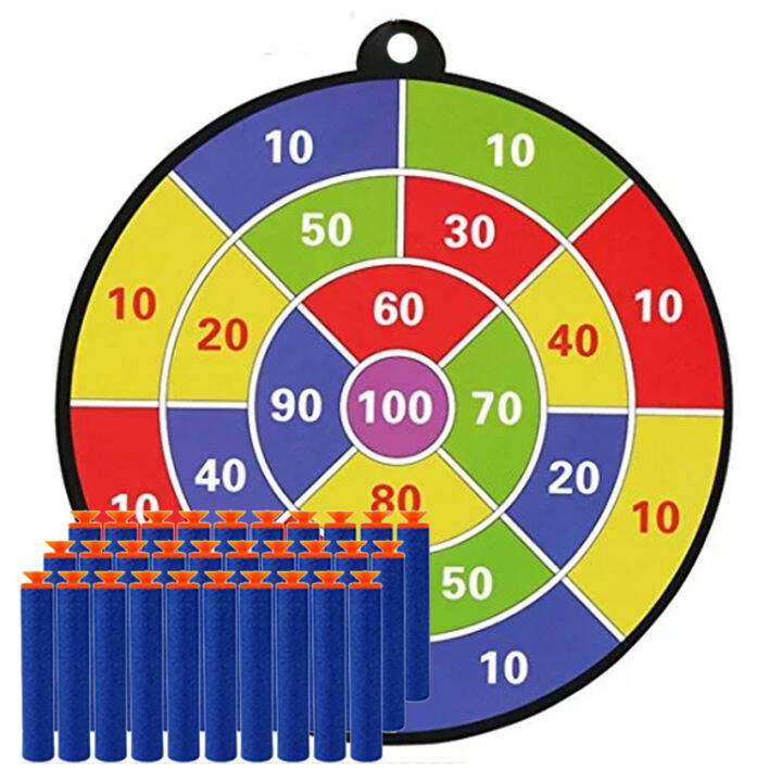 Soft Suction Bullet & Scores Dart Board Toy Nerf Gun Target for All ...