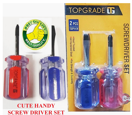 Topgrade Cute Handy Screw Driver Set 1/4 x 38mm Philips and Flat ...