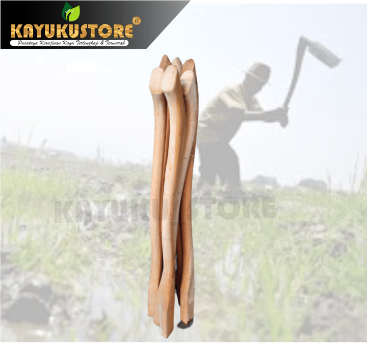 Gagang Cangkul Kayu Mahoni - Doran Pacul 1 Meter | Lazada Indonesia