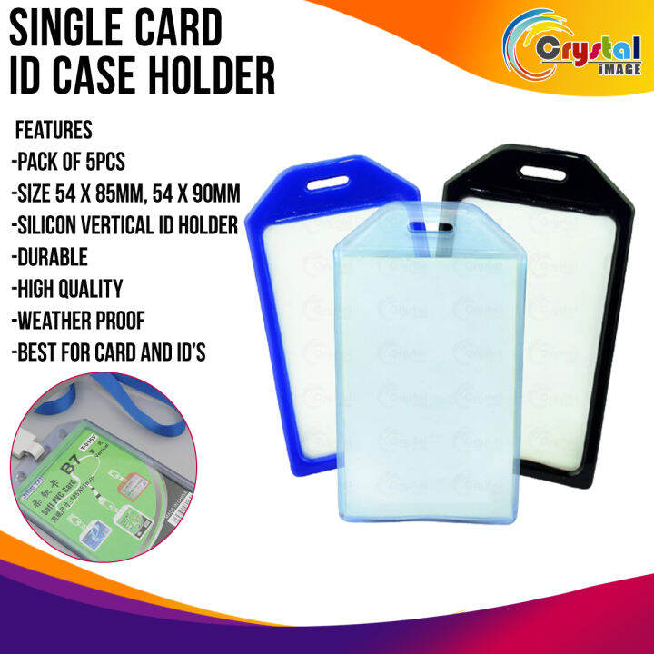 Single ID Card Holder (5PCS set) / Silicon ID Card Case, Vertical ID ...