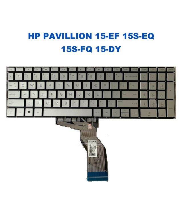 HP PAVILLION 15-EF 15S-EQ 15S-FQ 15-DY SILVER COLOUR KEYBOARD WITHOUT ...