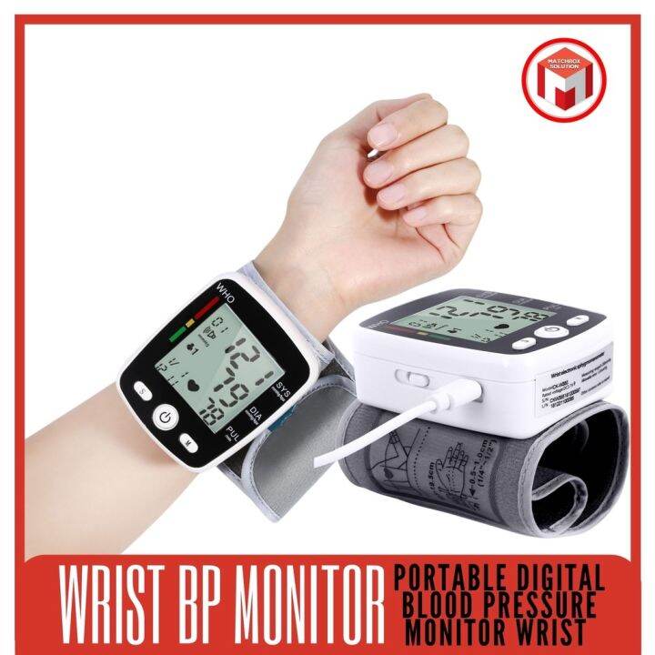 Portable Digital Blood Pressure Monitor Wrist Blood Pressure BP Usb ...