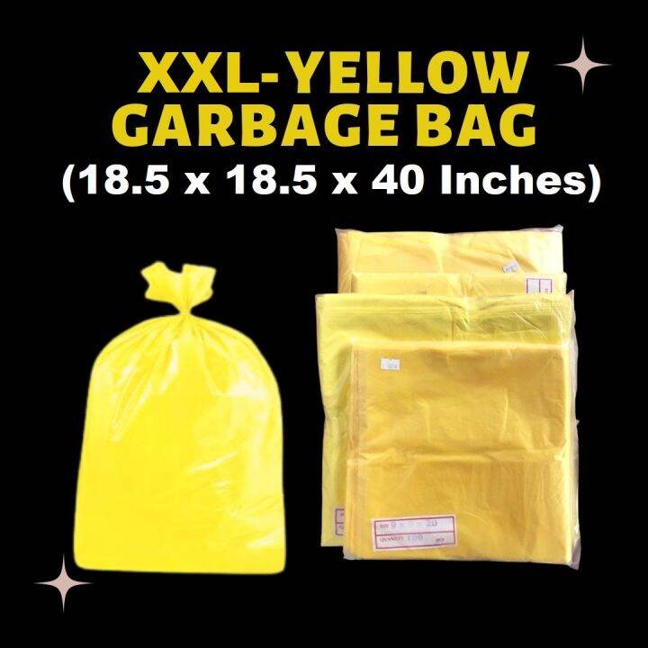 Yellow Garbage Bag XXL- Set of 100 Pcs | Lazada PH