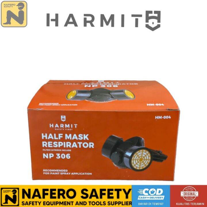 MASKER HALF RESPIRATOR NP 306 HARMIT SAFETY HALF MASK | Lazada Indonesia