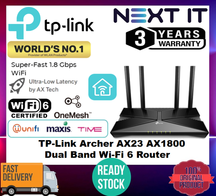 [READY STOCK]TP-LINK Archer AX23 AX1800 Dual Band WiFi 6 Router For ...