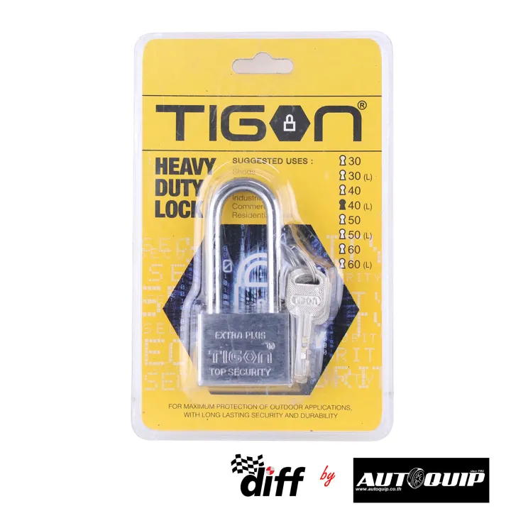 TIGON กุญแจชุบ คอยาว 40 มิล | Lazada.co.th