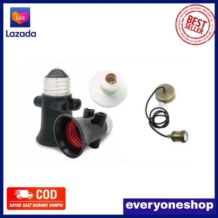 Fitting Lampu plus Lobang Colokan Fitting Kombinasi Colokan Steker ...