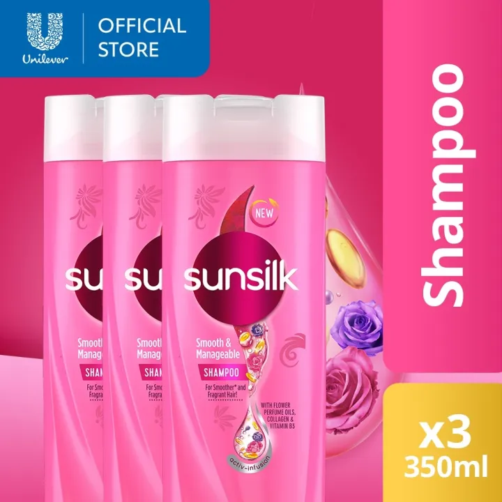 Sunsilk Smooth and Manageable Anti-Frizz Shampoo for Frizzy Hair 350ml ...