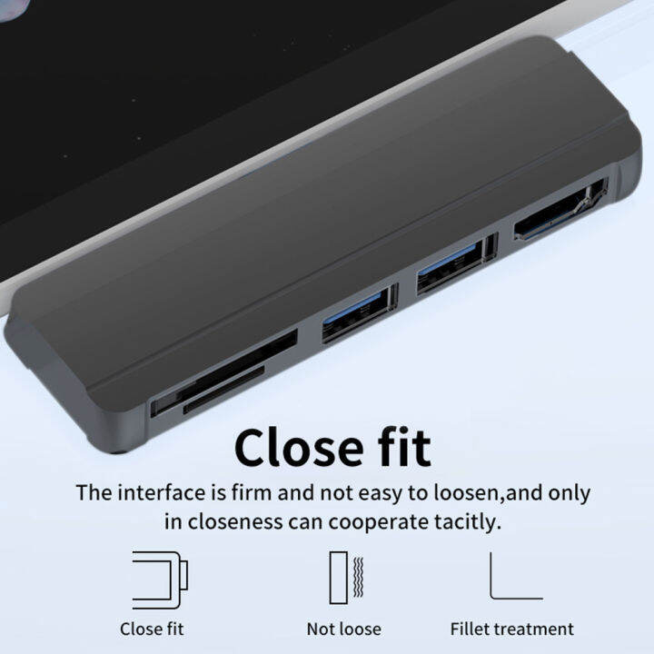 Microsoft Surface Pro 6 Pro 5 Pro 4 Dock Hub 5 in 1 USB Docking Station ...