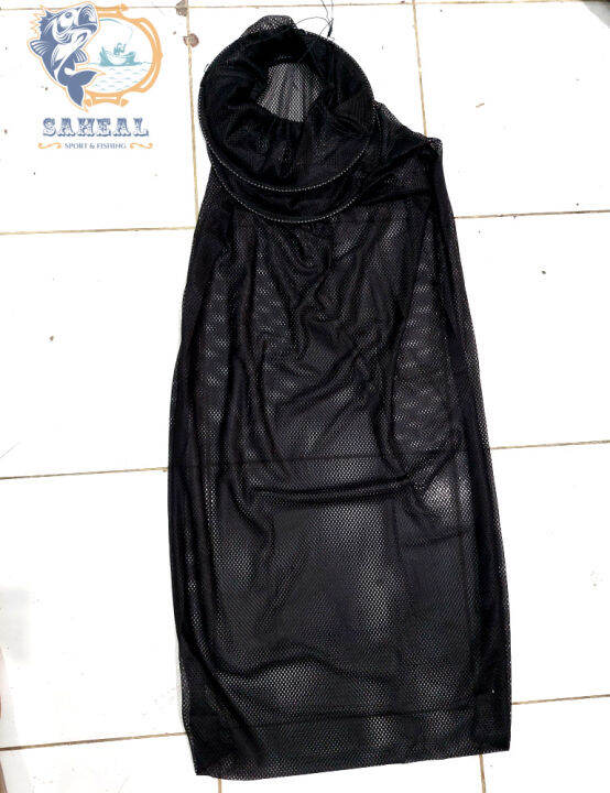 Korang Pancing Bulat 100Cm Hitam dengan Penutup / Tempat Ikan Pancing ...