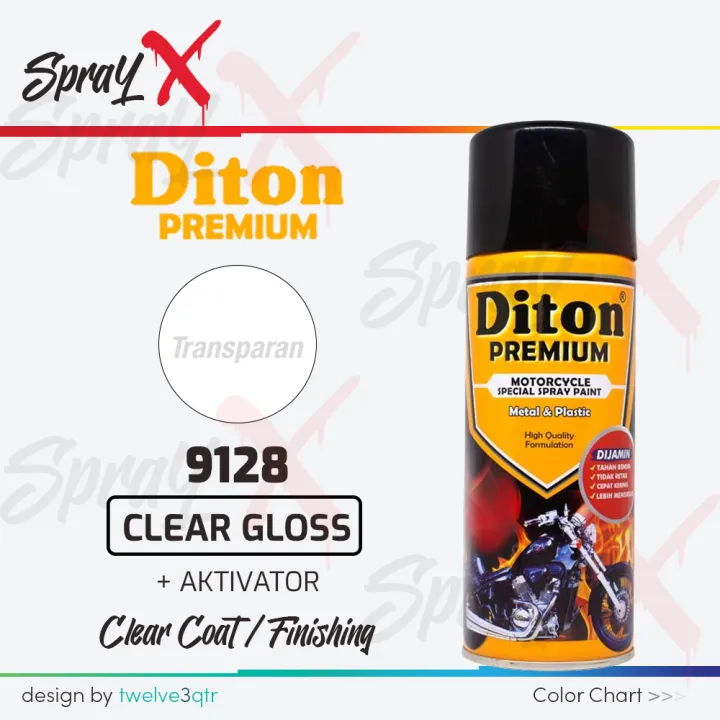 DITON PREMIUM FINISHING CLEAR 9128 / CLEAR + AKTIVATOR 2 FUNGSI #9128 ...