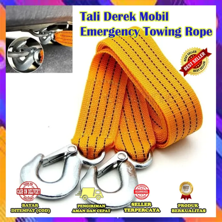 GRATIS ONGKIR Tali Derek Mobil Emergency Tow Towing Rope Car Strap 4 ...