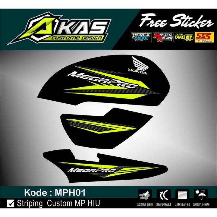 STRIPING VARIASI MEGAPRO HIU STRIPING CUSTOM MOTOR HONDA TERBARU ...