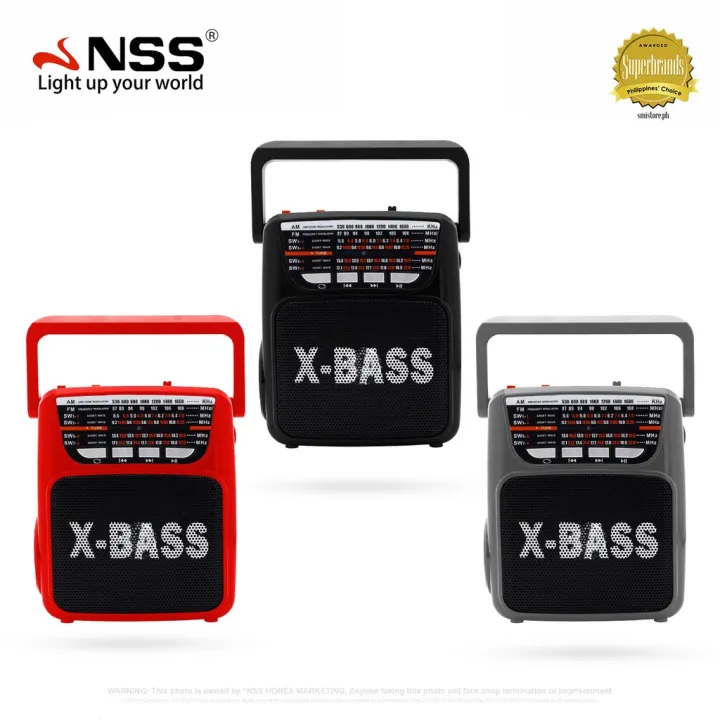 NSS Portable Radio MP3 Player SD USB AUX FM AM SW 1-8 10 Band Radio ...