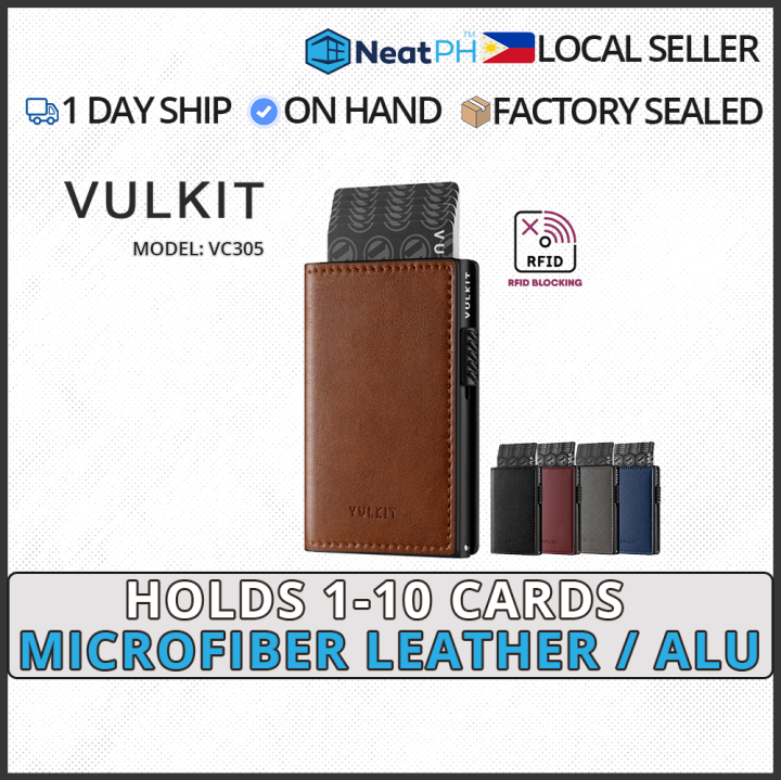 VULKIT VC305 Minimalist Card Holder Wallet Pop Up Cards RFID Protection ...