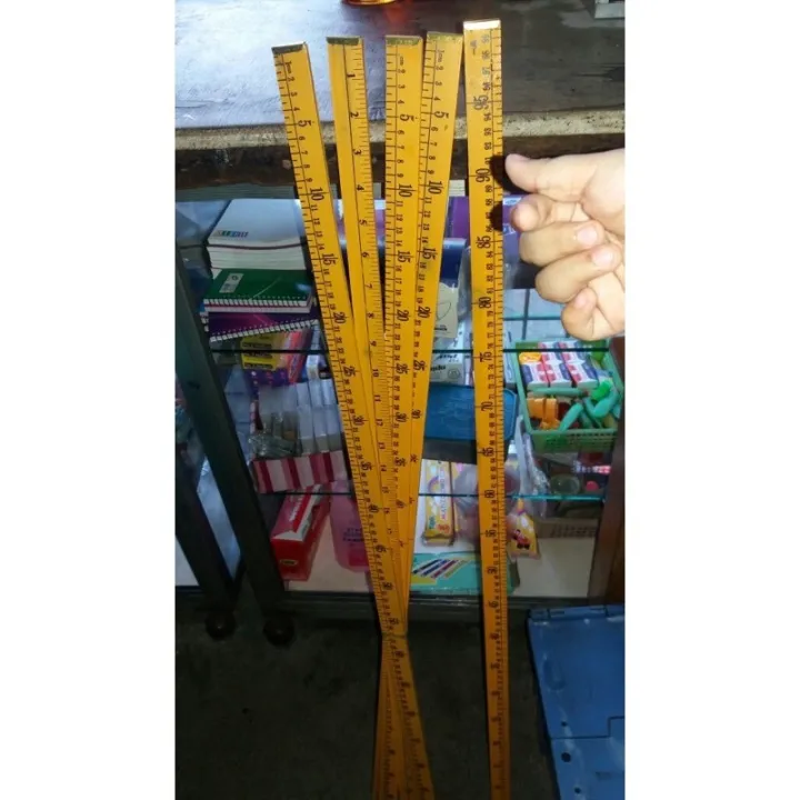 10pcs Meter Stick 100cm / 40 inches / 1 Meter Yellow Wooden Plastic ...