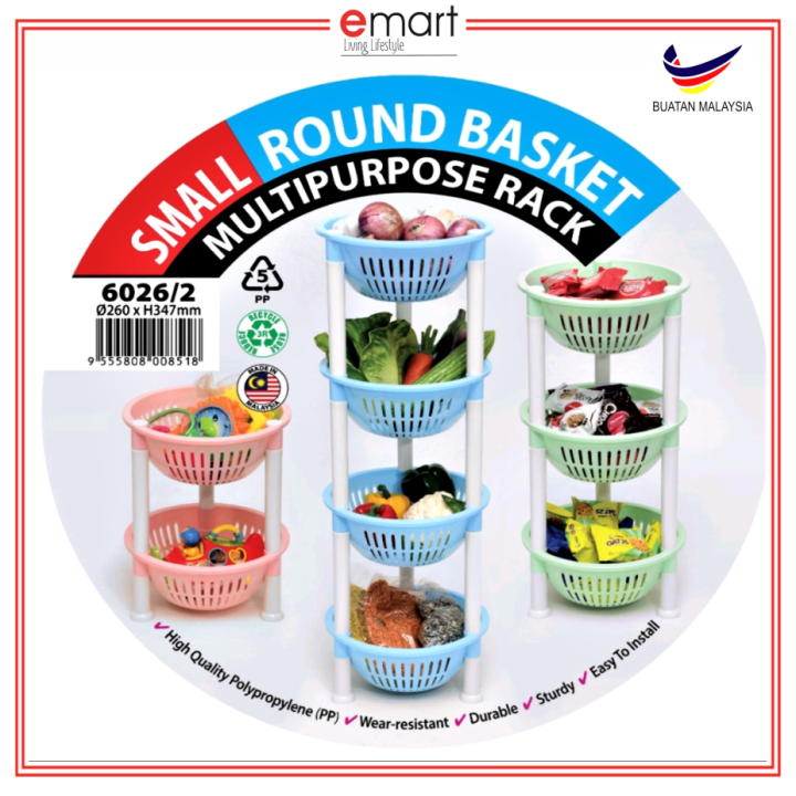 Round Multipurpose Small Rack / Rak Barang Serbaguna Kecil (2/3/4 Tier ...