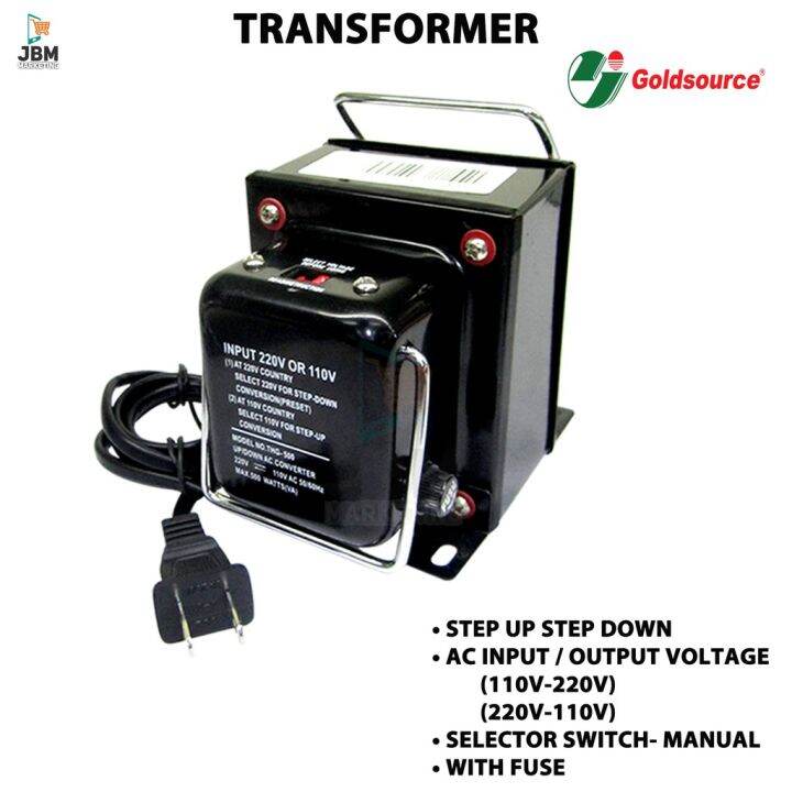 source Transformer Step-Up/Step-Down 110V/220V Manual Switch Selector ...