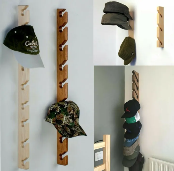 rak topi kayu/hanger/display topi/gantungan topi | Lazada Indonesia