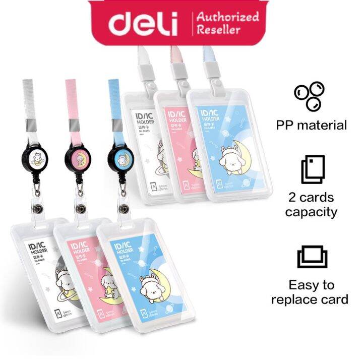 Deli Name Tag Nametag Kartu Tanda Pengenal Motif Doodle Warna Putih ...