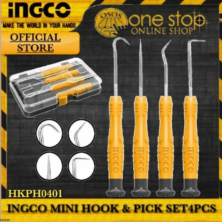 Ingco Mini Hook Pick Set 4PCSSET HKPHS0401 | Lazada PH