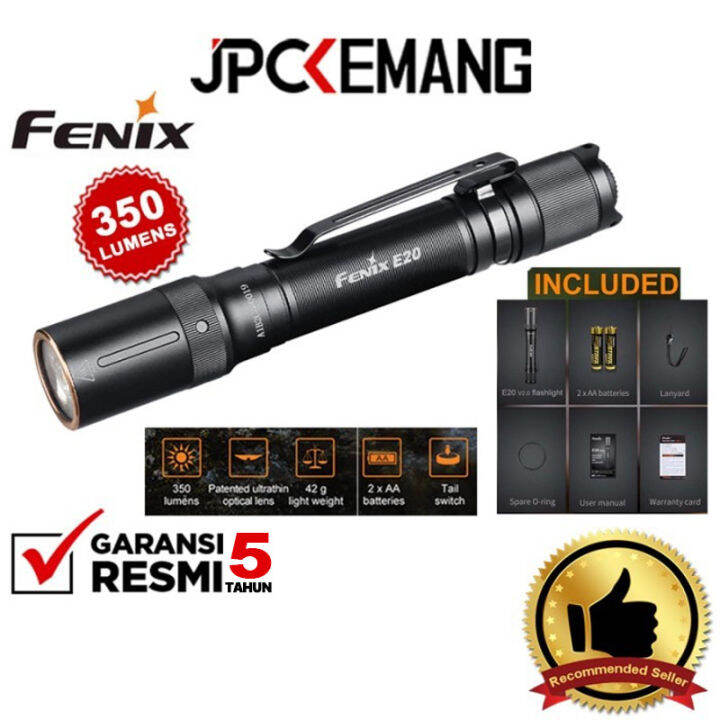 Fenix E20 V2.0 EDC Flashlight JPC KEMANG GARANSI RESMI | Lazada Indonesia
