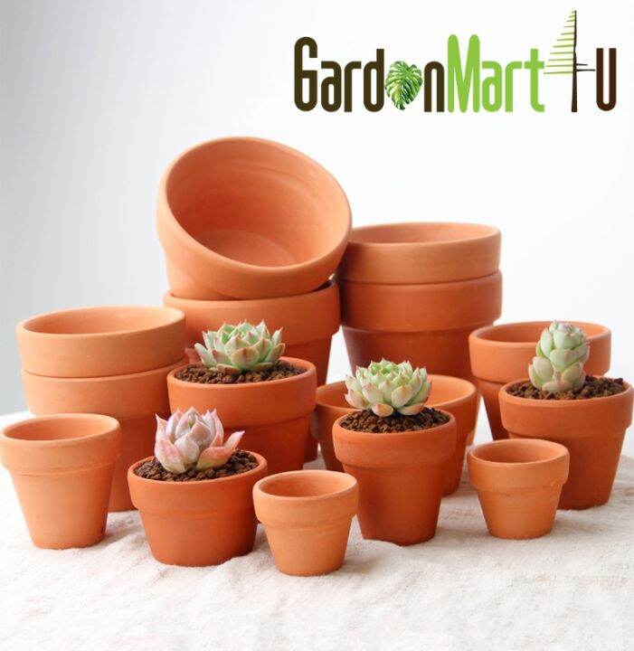 Ceramic Clay Texture Flower Pot With Drain Hole Pasu Bunga Seramik ...