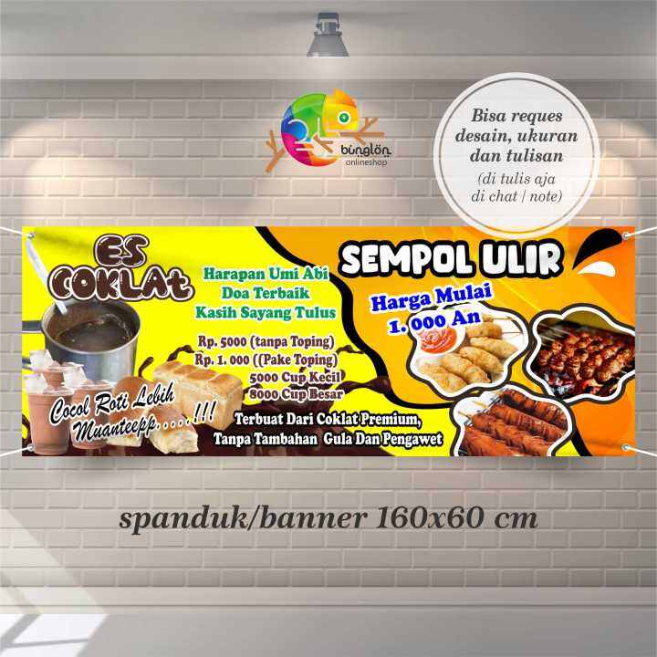 Spanduk Banner Es Coklat & Sempol Ulir Free Desain | Lazada Indonesia