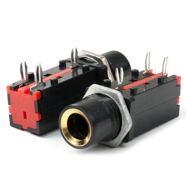 2pcs,1/4" 6.35mm Audio MONO Female Panel Mount Microphone Output JACKS ...