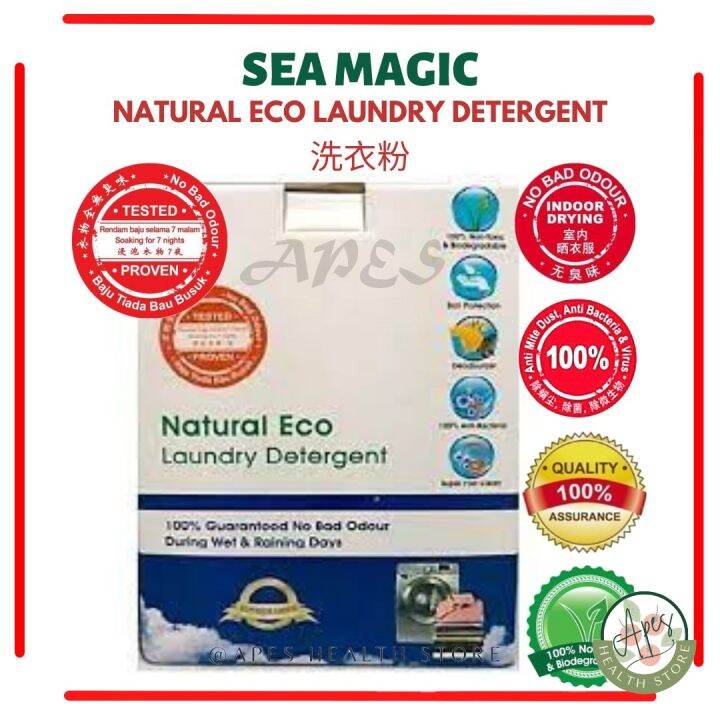 SEA MAGIC NATURAL ECO LAUNDRY DETERGENT POWDER 3KG | Lazada