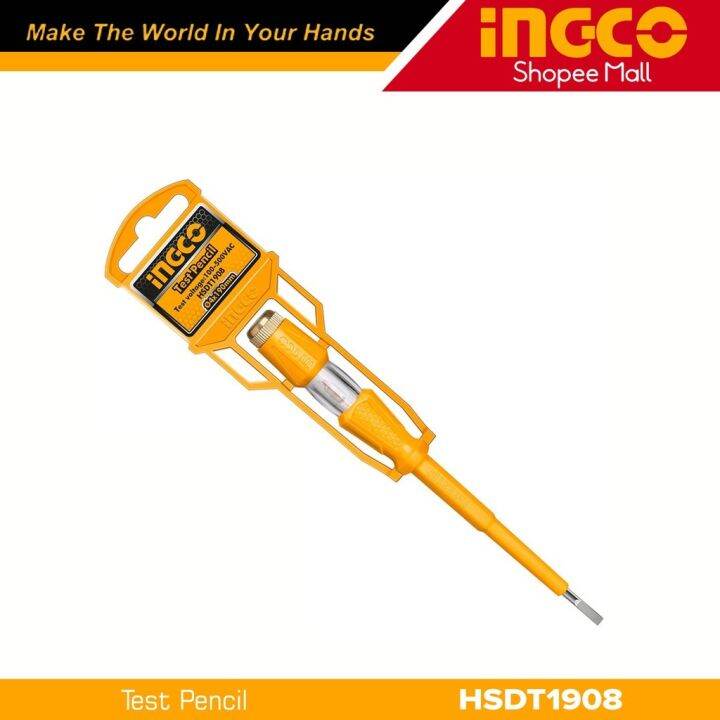 Ingco HSDT1908 Test Pencil 100-500VAC 4x190mm for Voltage Tester H ...