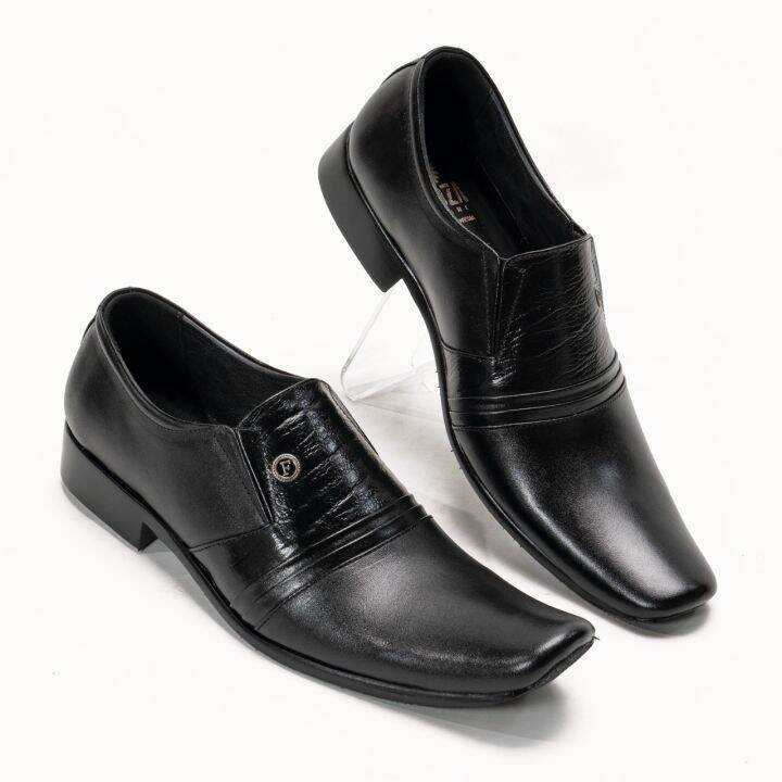 Sepatu Kulit Pantofel Pria Formal Kantor Branded Lokal PB073 | Lazada ...