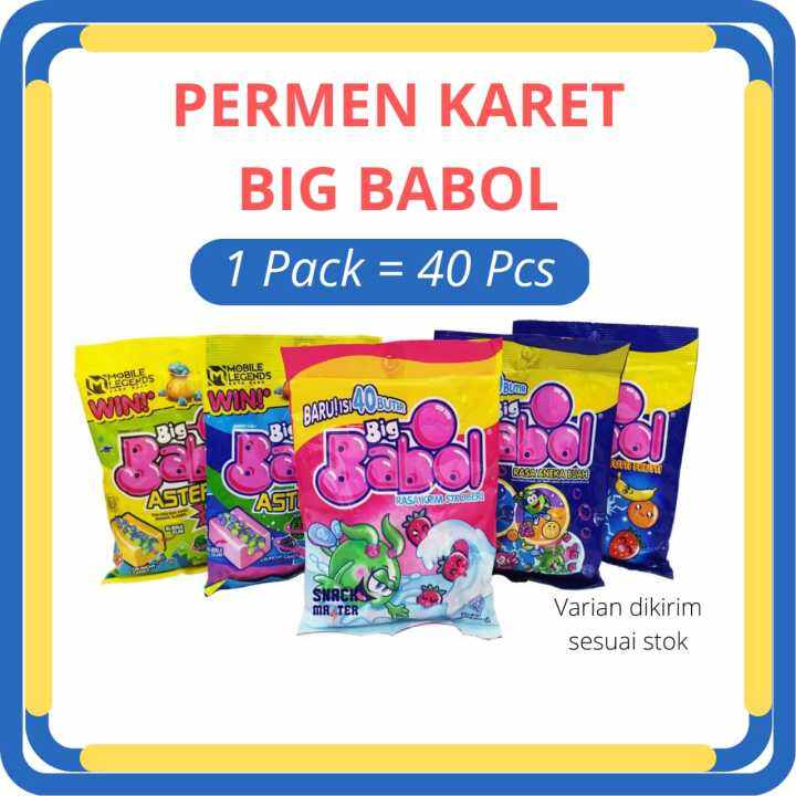 Big Babol Permen Karet 1 Pack 40 Butir Kenyal Manis Murah | Lazada ...