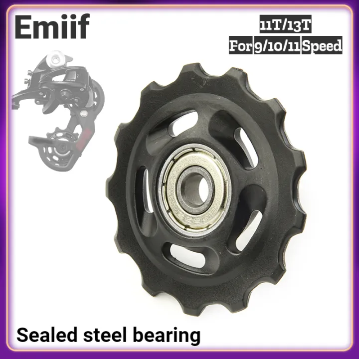 Bike Rear Derailleur Jockey Wheel Pulley Wheel 11T/13T Guide Wheel For 9-11 Speed MTB Road ...