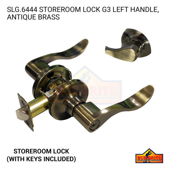 SIGLOCK L6444 Storeroom Lock G3 Left Handle Antique Brass | Lazada PH