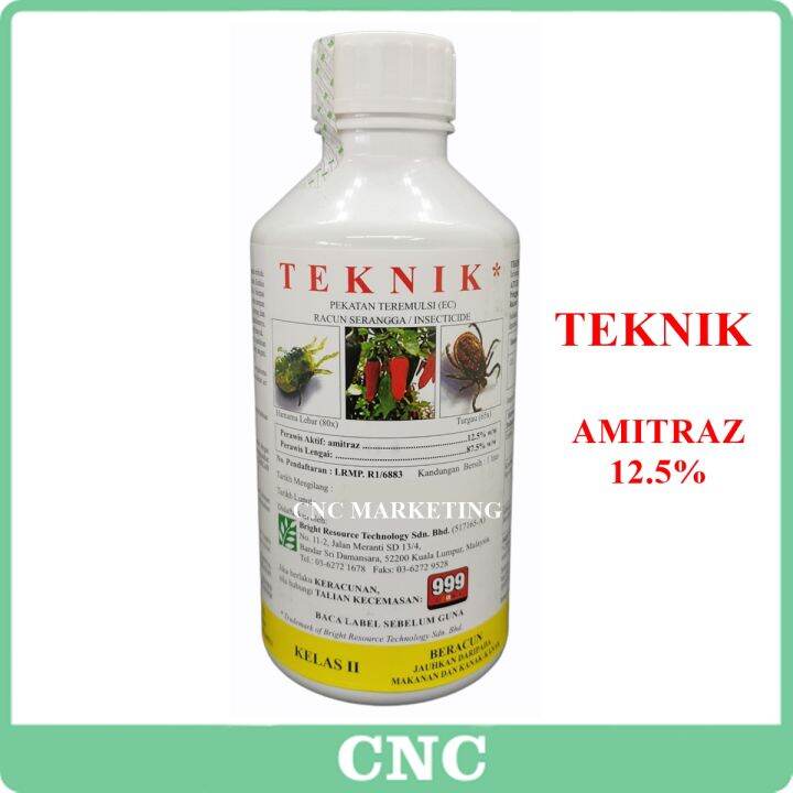 1L Teknik BRT Amitraz Racun Hama Hamama Mitac Miticides Fleas Ticks Pet ...