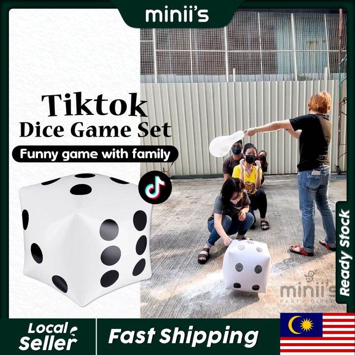 Miniis Inflatable Dice Tiktok Game Dice Fun Large Set 30cm Plastic Dice ...