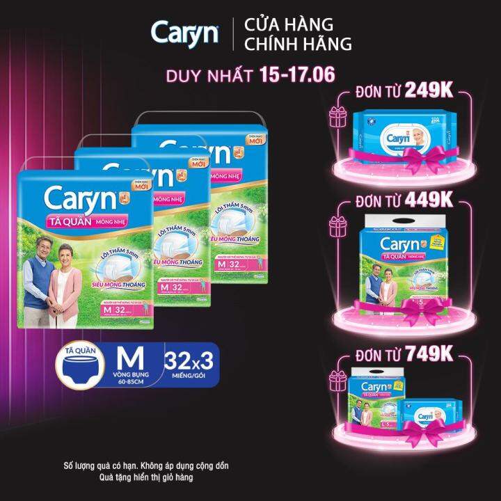 Combo 3 Tã Quần Người Lớn Caryn Mỏng Nhẹ Chống Tràn Dành Cho Người Có ...