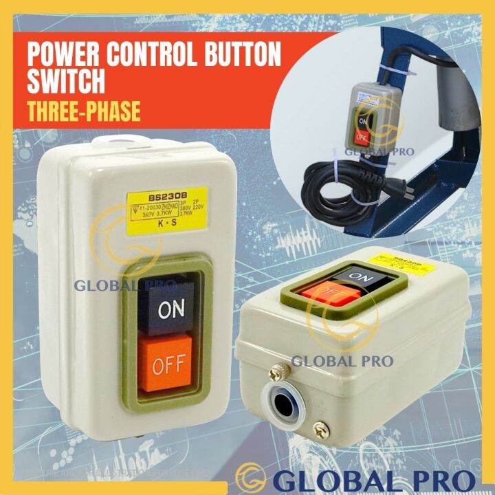 BS216B / BS230B Power Control Push Button Switch Three-Phase Motor ...