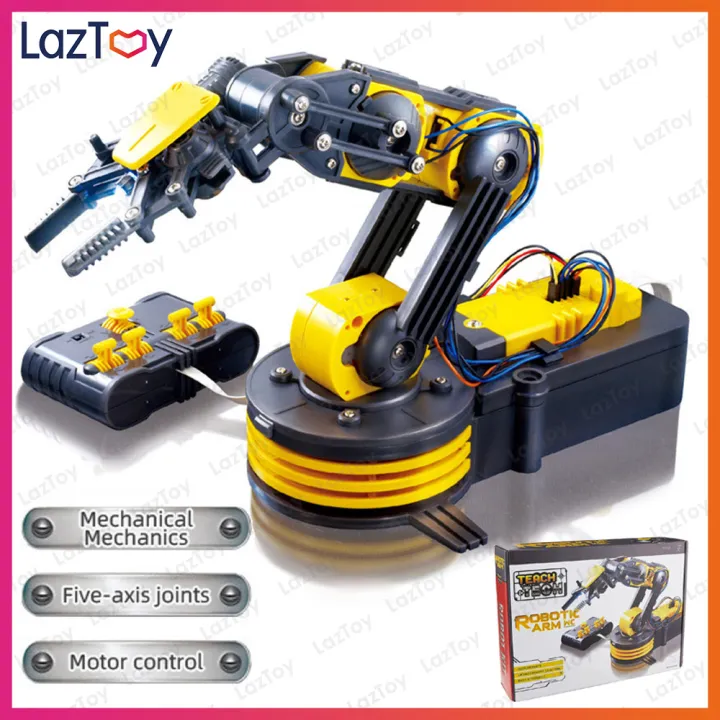 LazToy Teach Tech “Robotic Arm Wire Controlled”, Robotic Arm Kit, STEM ...