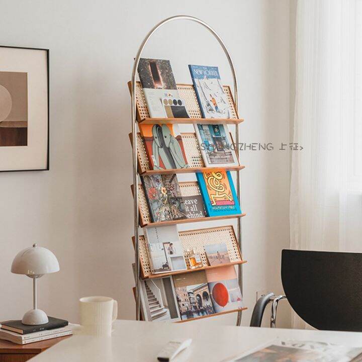Creative magazine rack Landing Medieval Solid Wood Vine Design Display ...