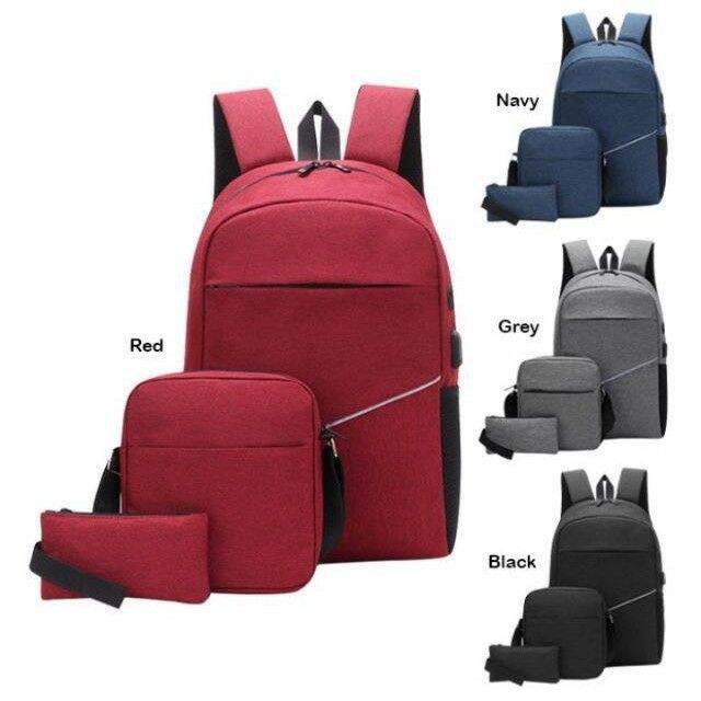 UISN MALL 3 in 1 Leisure Travel Backpack Men's Multi-Functional Korean ...
