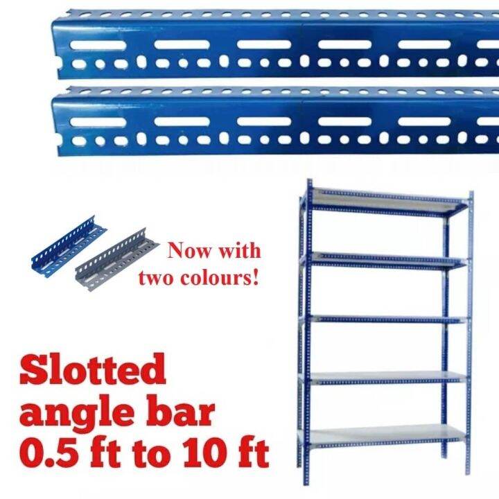 1-1/2" X 2-1/2" BLUE SLOTTED ANGLE BAR / BESI ANGLE RAK LUBANG / BESI ...