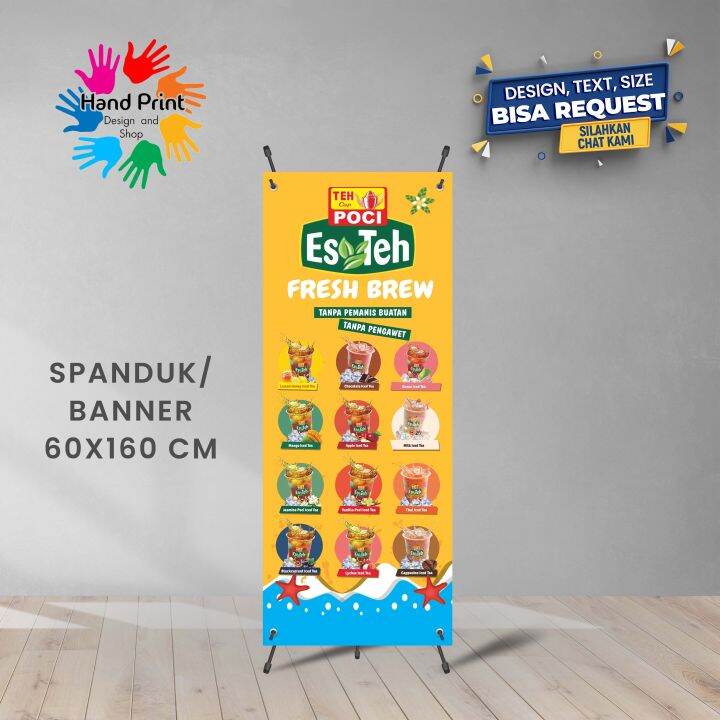 Spanduk Banner Es Teh Poci Varian Rasa Warna Oren Minuman Segar Ukuran ...